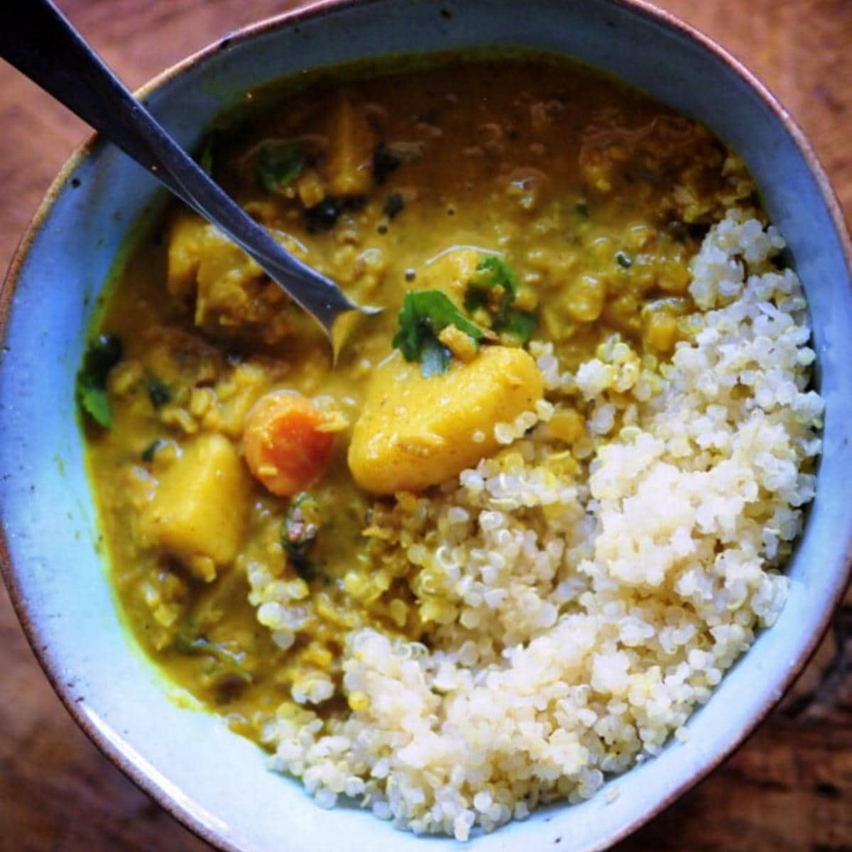 Cauliflower Rice Curry with Sweet Potato - MOON and spoon and yum
