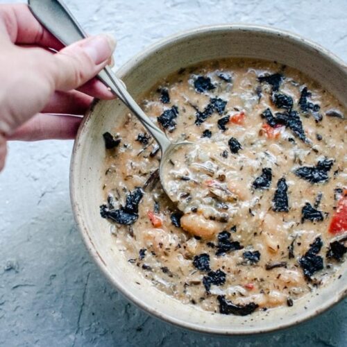 Vegan Instant Pot Wild Rice Soup (Gluten-Free)