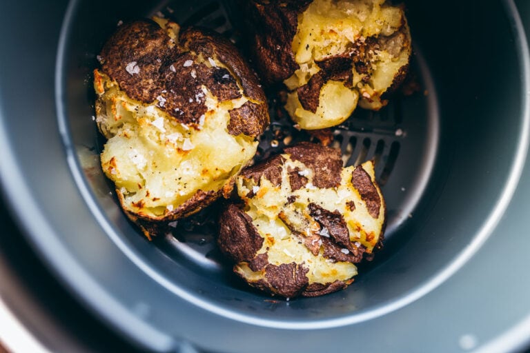 Instant Pot Duo Crisp Pesto Smashed Potatoes
