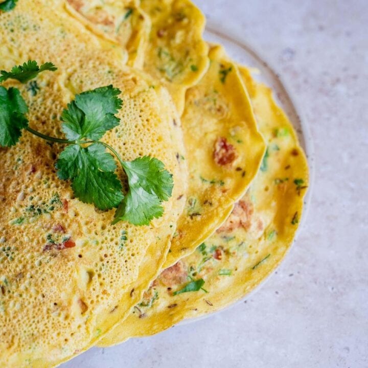 Besan Chilla (Savory Indian Chickpea Pancakes)