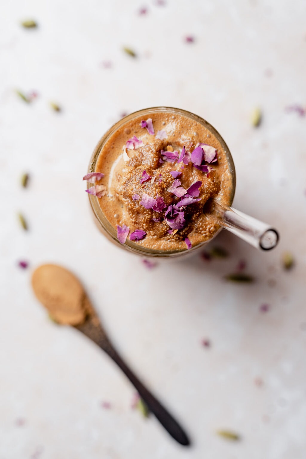 Rose Cardamom Cacao Frappuccino - MOON and spoon and yum