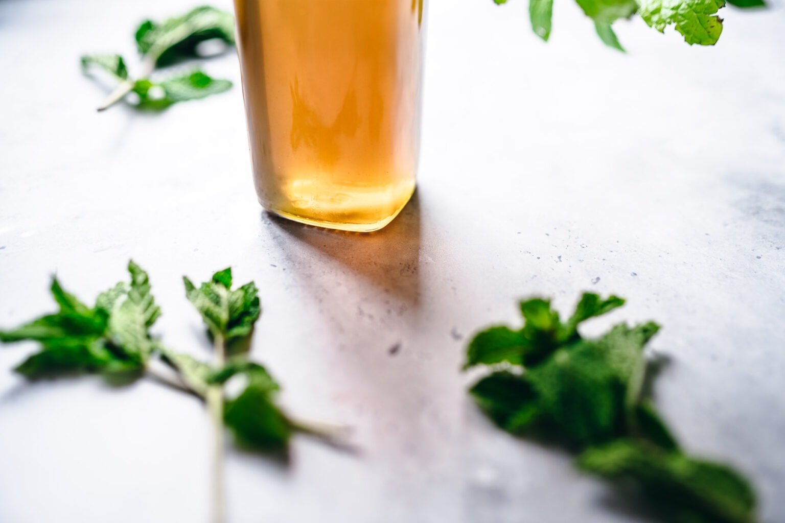 Mint Simple Syrup Recipe with Fresh Mint
