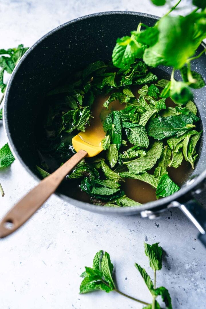 Fresh Mint Simple Syrup - MOON and spoon and yum