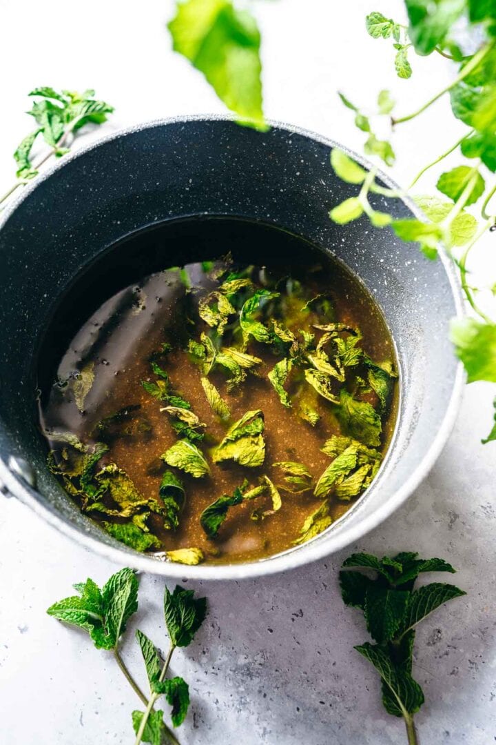 Fresh Mint Simple Syrup - MOON and spoon and yum