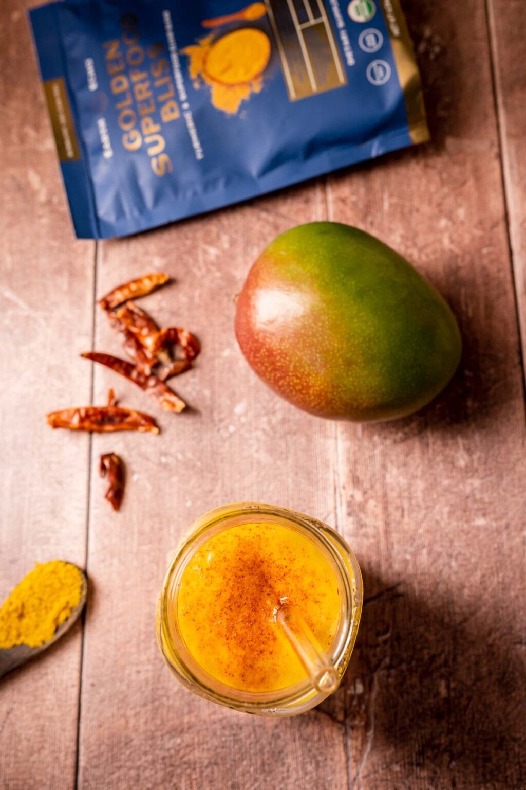 Spicy Golden Milk Mango Smoothie - MOON and spoon and yum