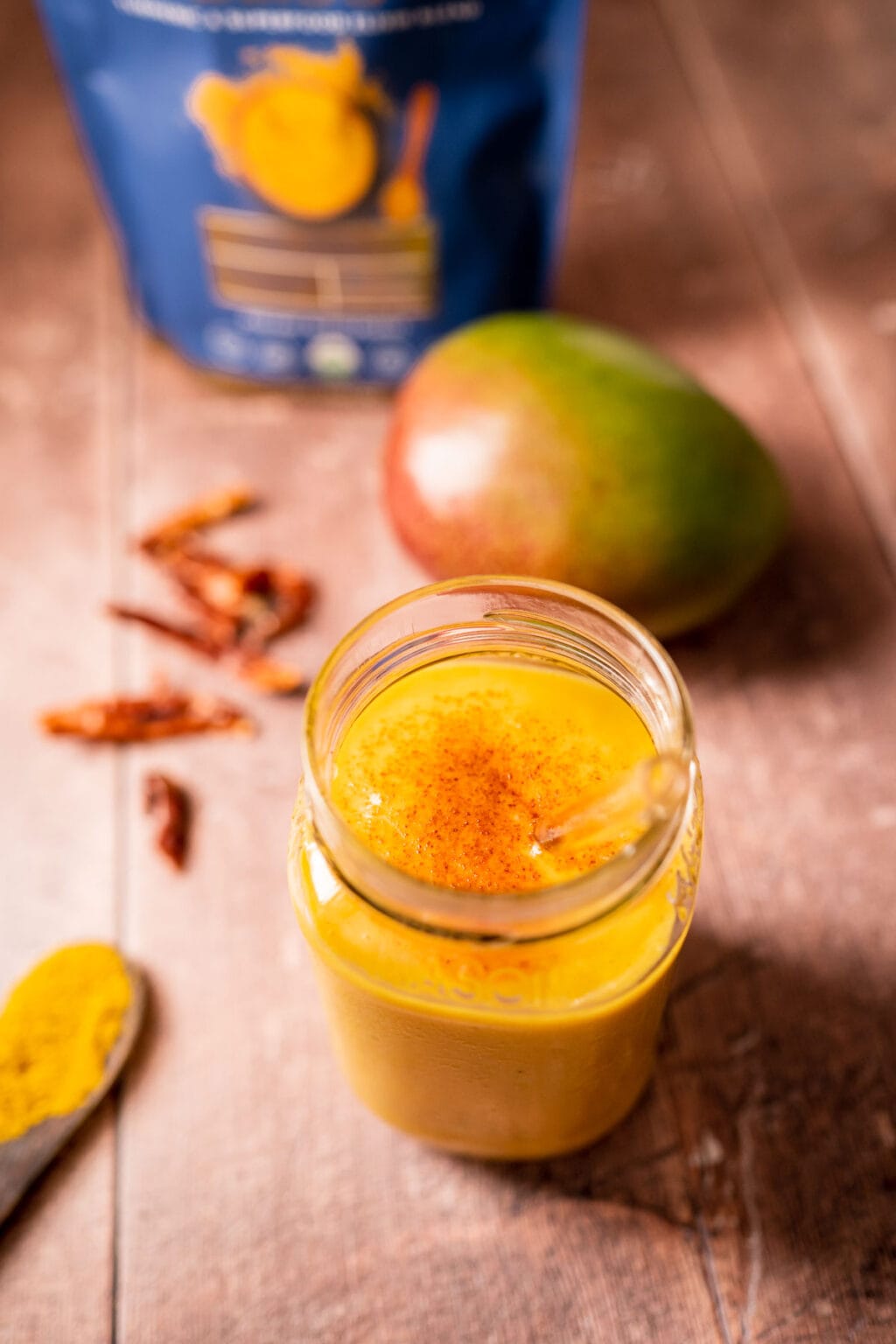Spicy Golden Milk Mango Smoothie - MOON and spoon and yum