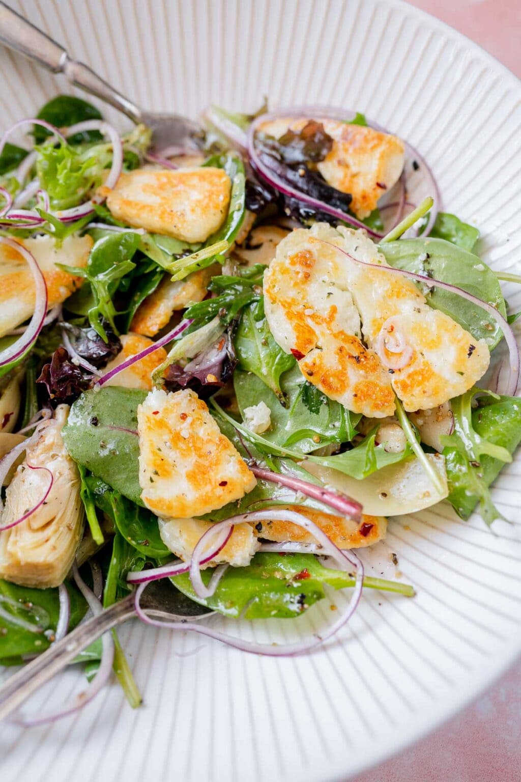 Halloumi Salad - MOON and spoon and yum