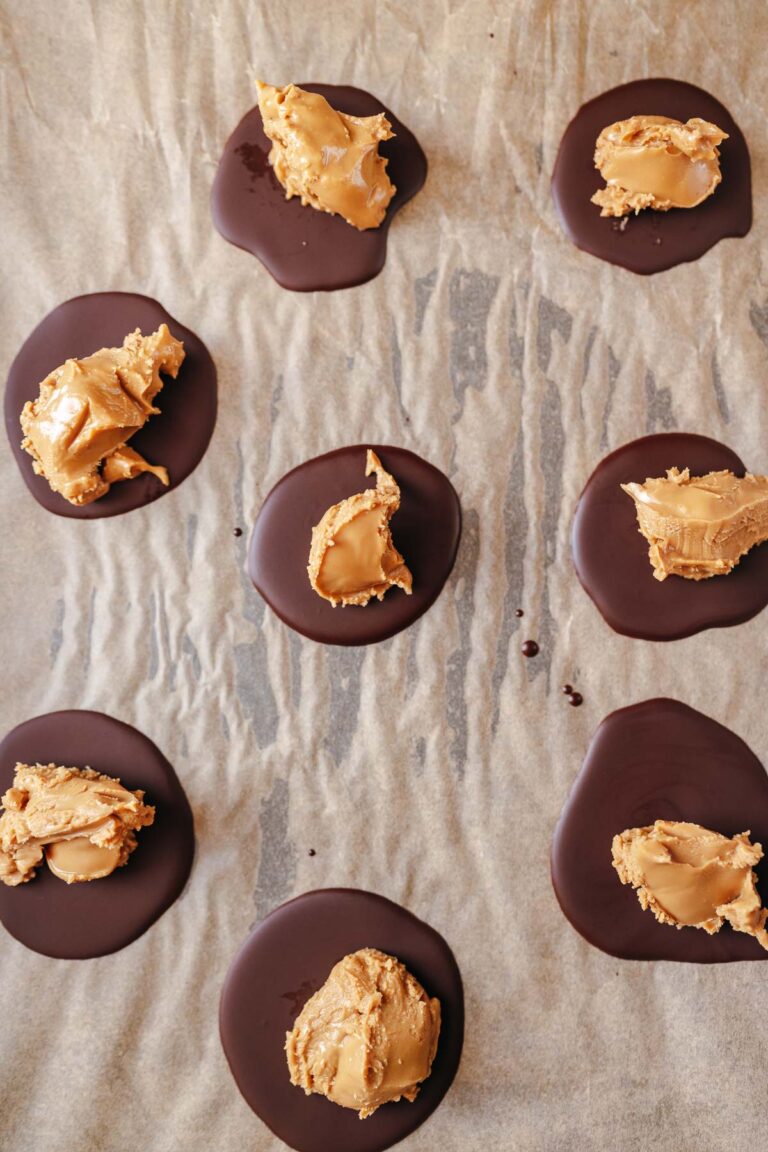 Strawberry Almond Butter Chocolate Puddles