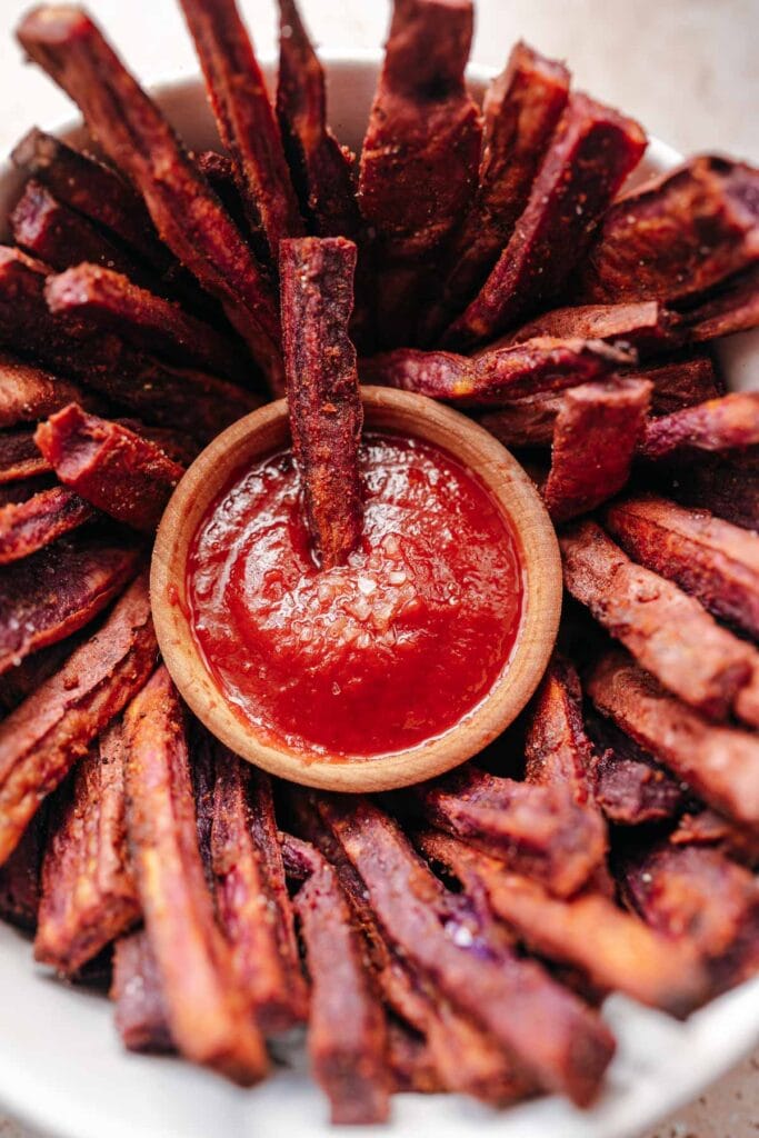 Smoky Purple Sweet Potato Fries - MOON and spoon and yum