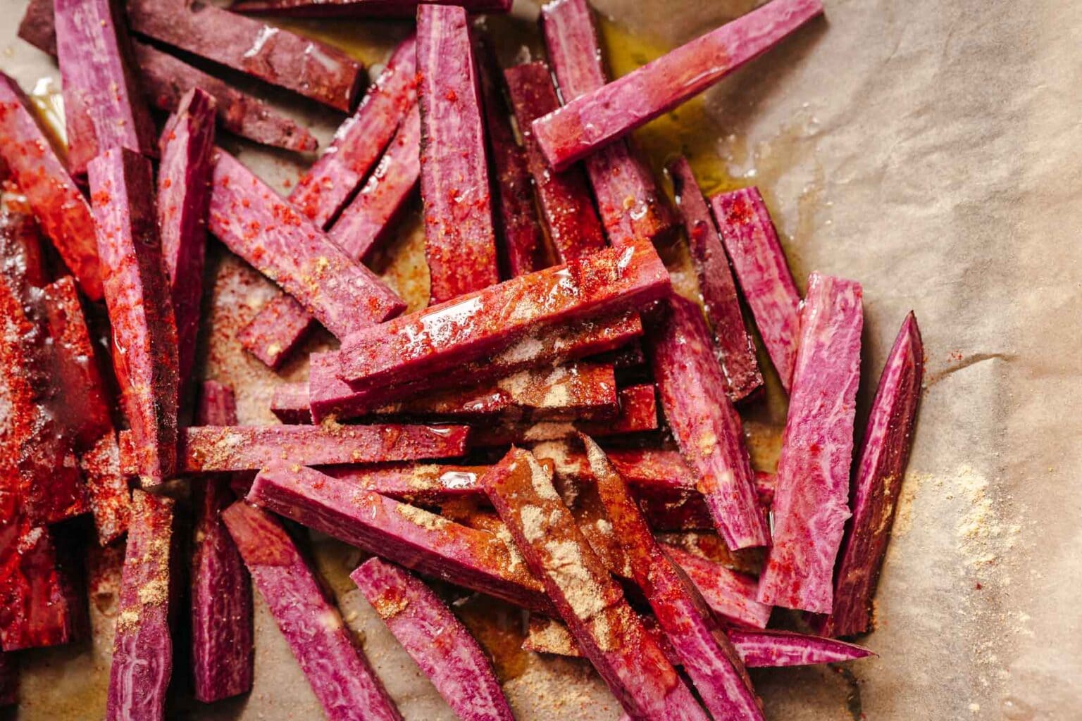 Smoky Purple Sweet Potato Fries - MOON and spoon and yum
