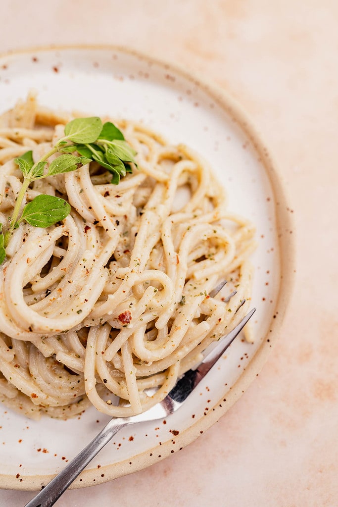 Quick and Easy Oregano Pesto Pasta - MOON and spoon and yum