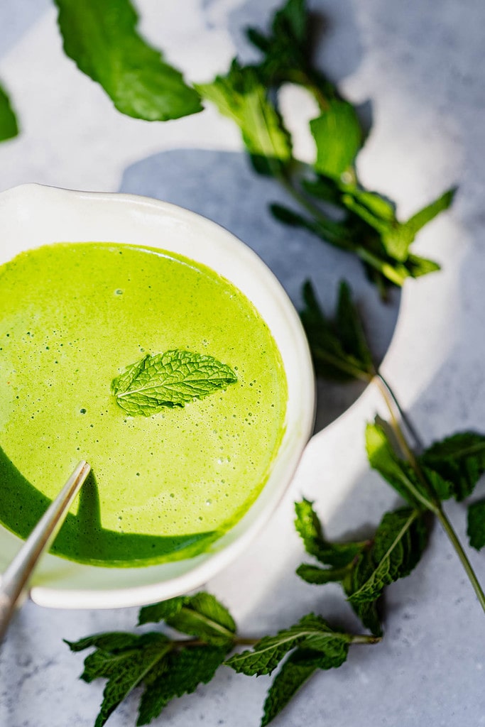 Spicy Yogurt Mint Chutney (Pudina Raita) - MOON and spoon and yum