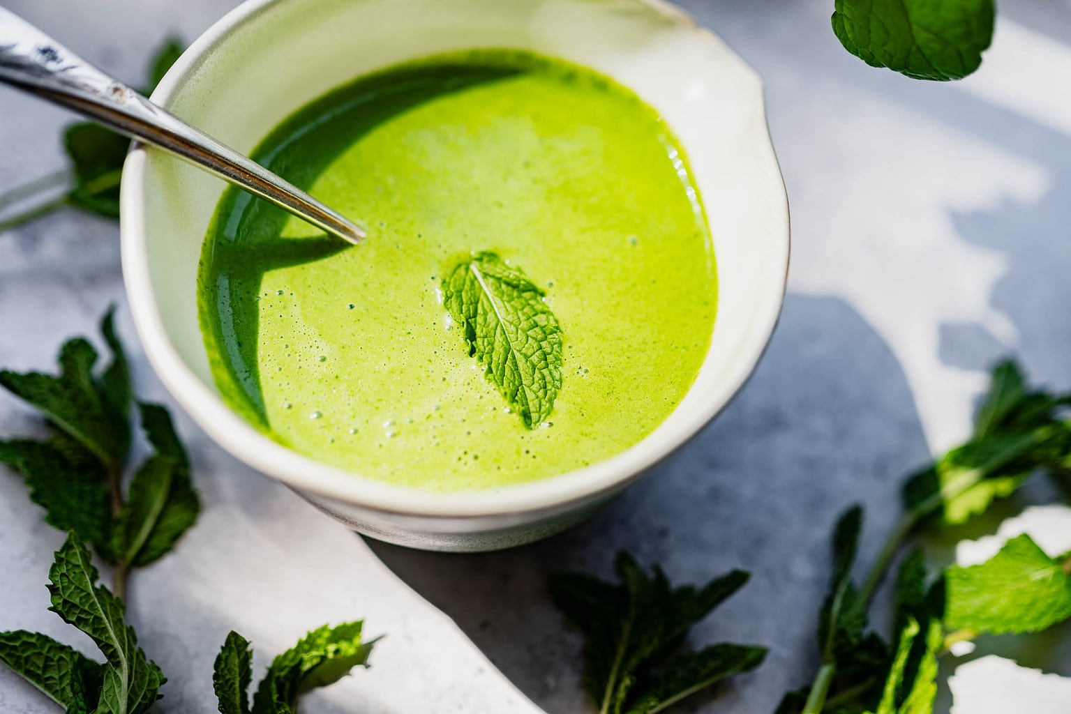Spicy Yogurt Mint Chutney (Pudina Raita) - MOON and spoon and yum