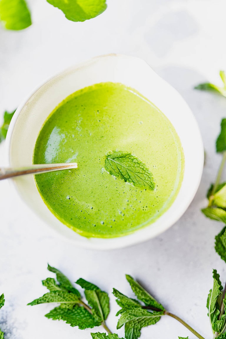 Spicy Yogurt Mint Chutney (Pudina Raita) - MOON and spoon and yum