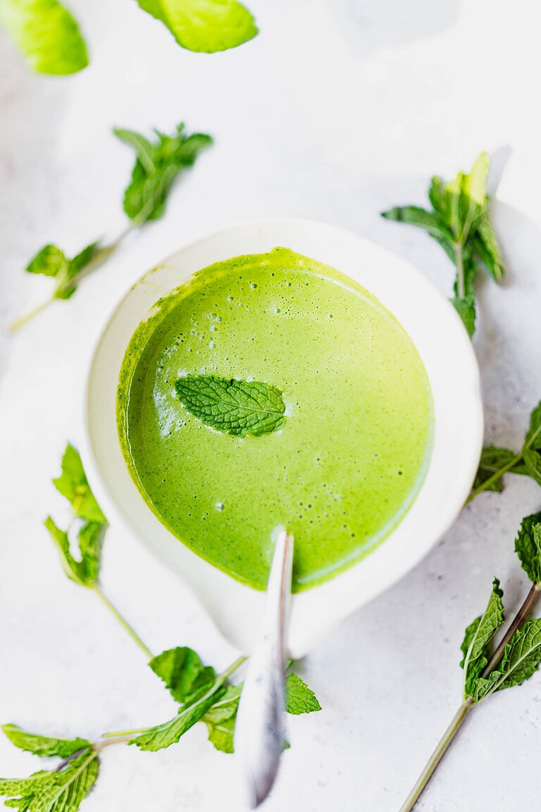 Spicy Yogurt Mint Chutney (Pudina Raita) - MOON and spoon and yum