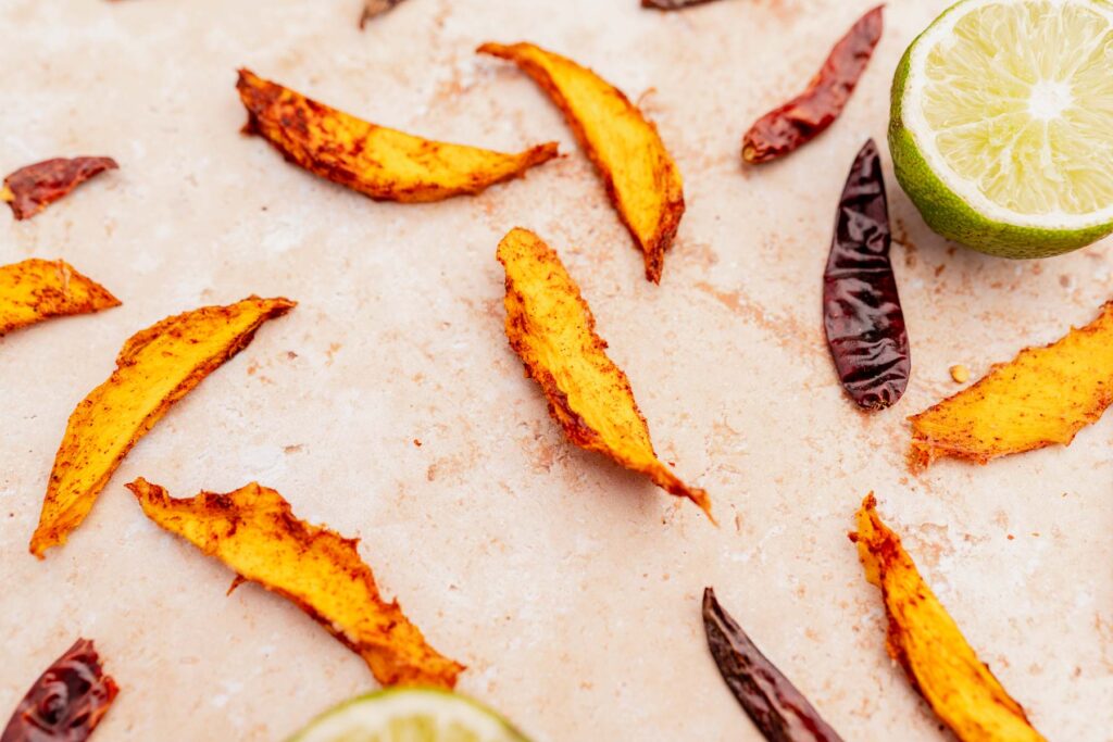 How to Dehydrate Mango - Dried Chili Lime Mango Recipe! - MOON and ...