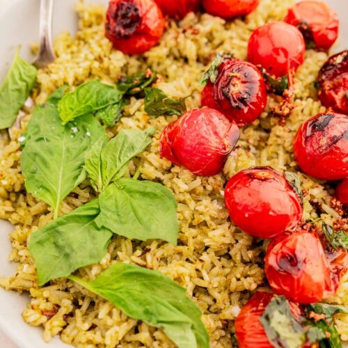 Easy and Delicious Pesto Rice - MOON and spoon and yum