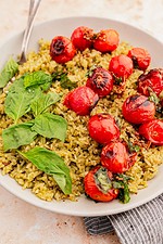 Easy and Delicious Pesto Rice - MOON and spoon and yum