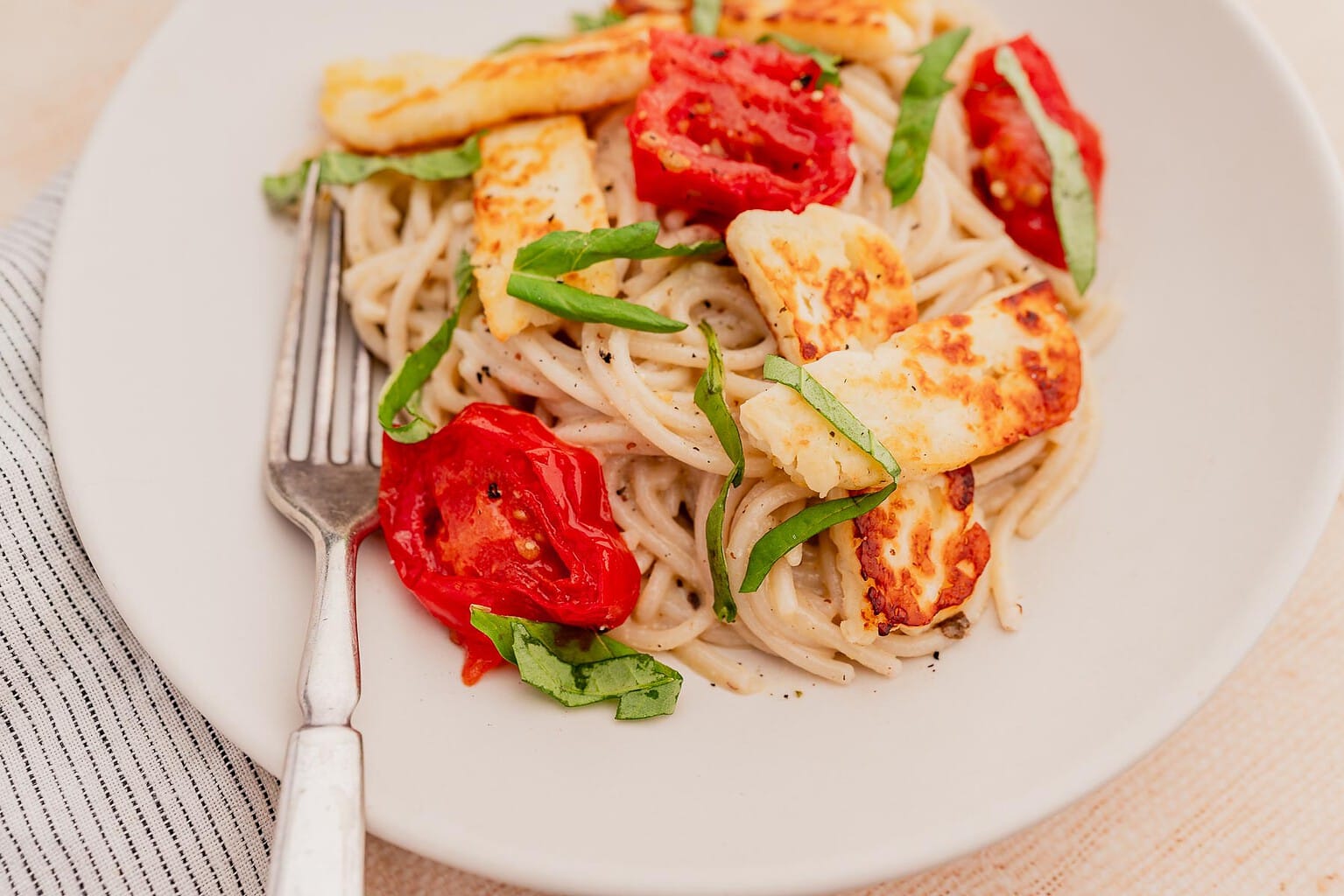 Creamy Halloumi Pasta - MOON and spoon and yum