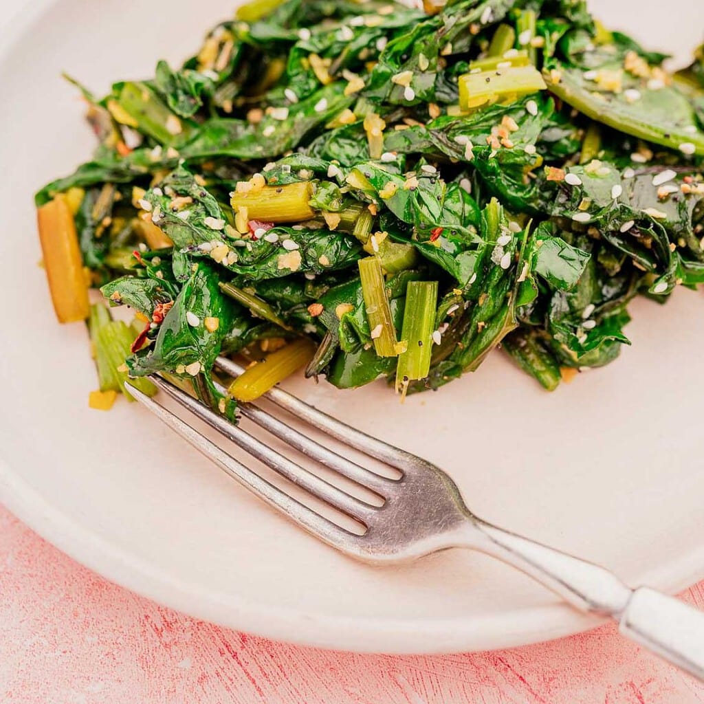 Everything-Seasoned Sautéed Beet Greens - MOON and spoon and yum