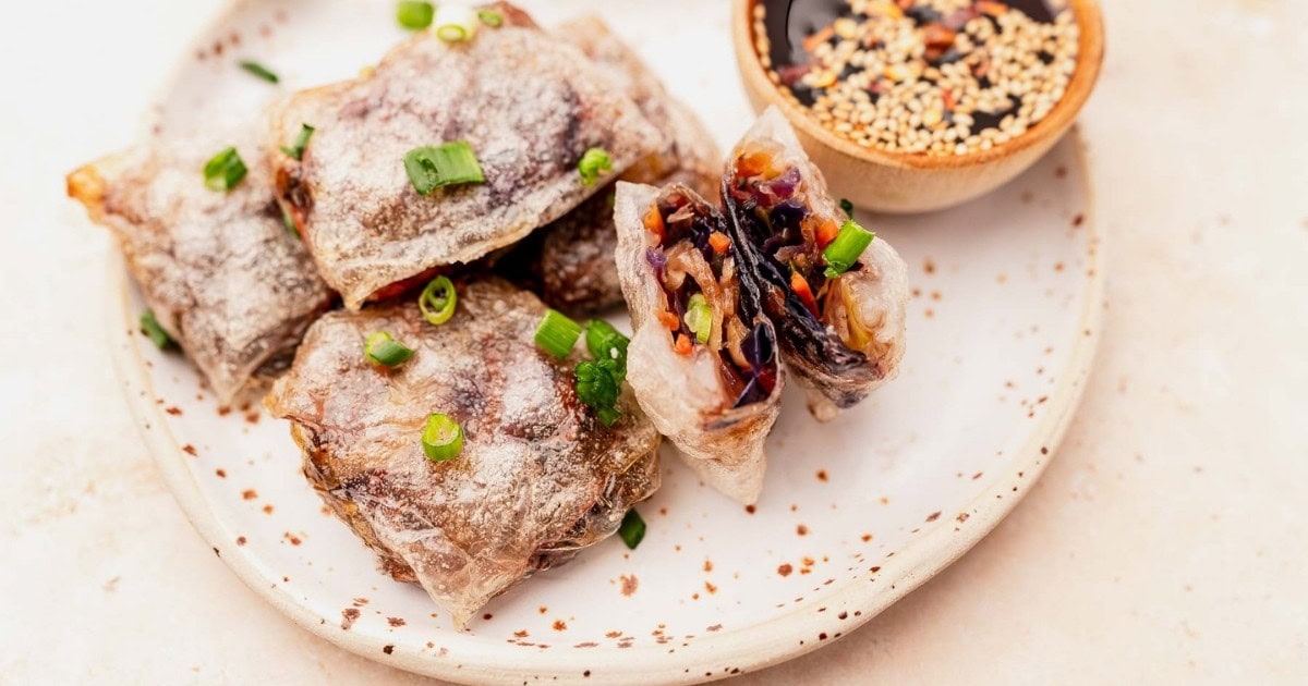 Easy Air Fryer Rice Paper Dumplings - MOON and spoon and yum