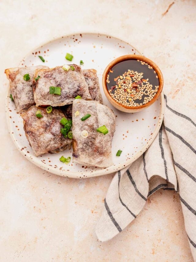 Easy Air Fryer Rice Paper Dumplings - MOON and spoon and yum