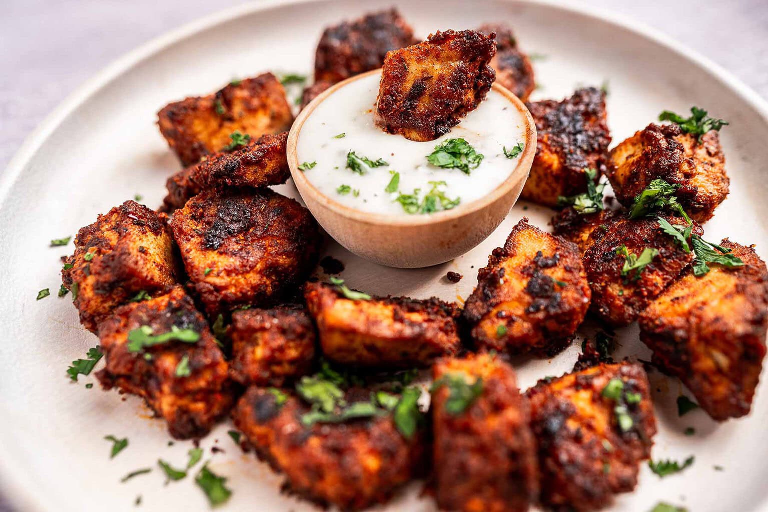 Crispy Cajun Tofu Bites - MOON and spoon and yum