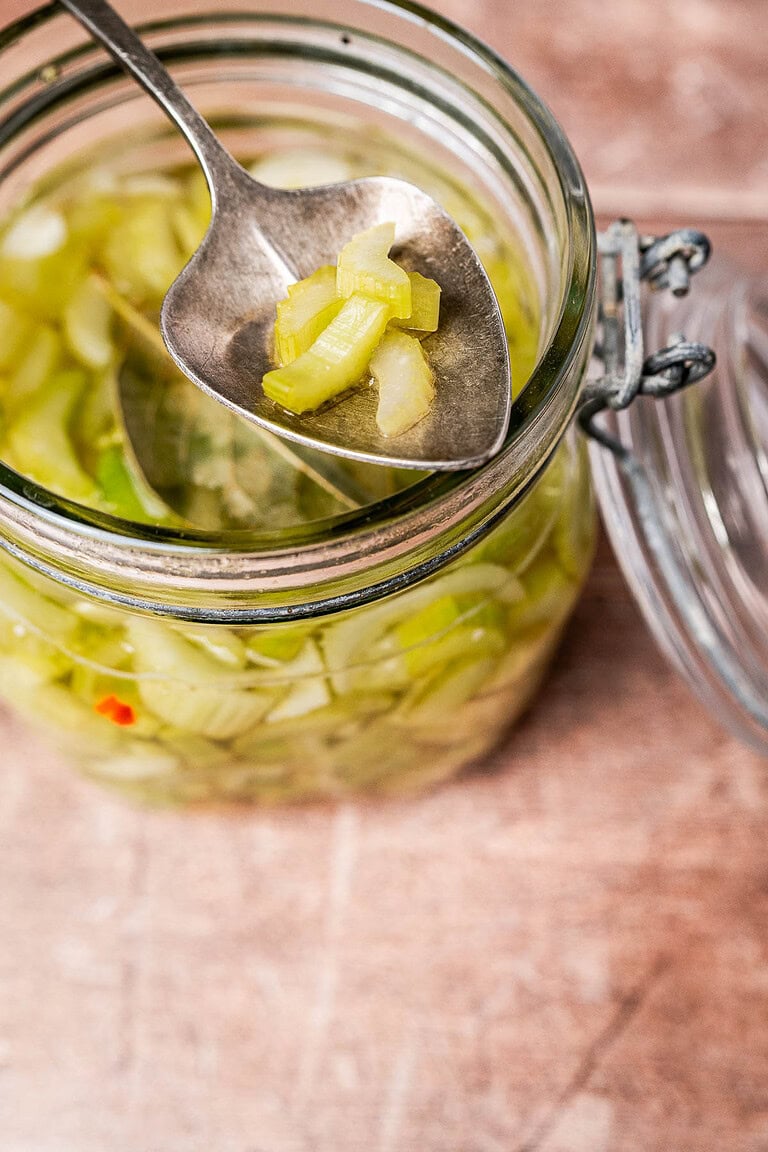 Easy Pickled Celery (Quick and Delicious!) - MOON and spoon and yum