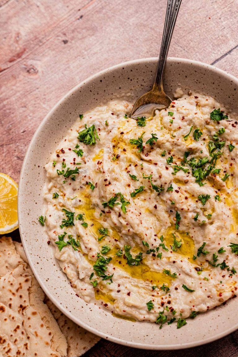 Mutabal Recipe (The Creamiest Middle Eastern Eggplant Dip)