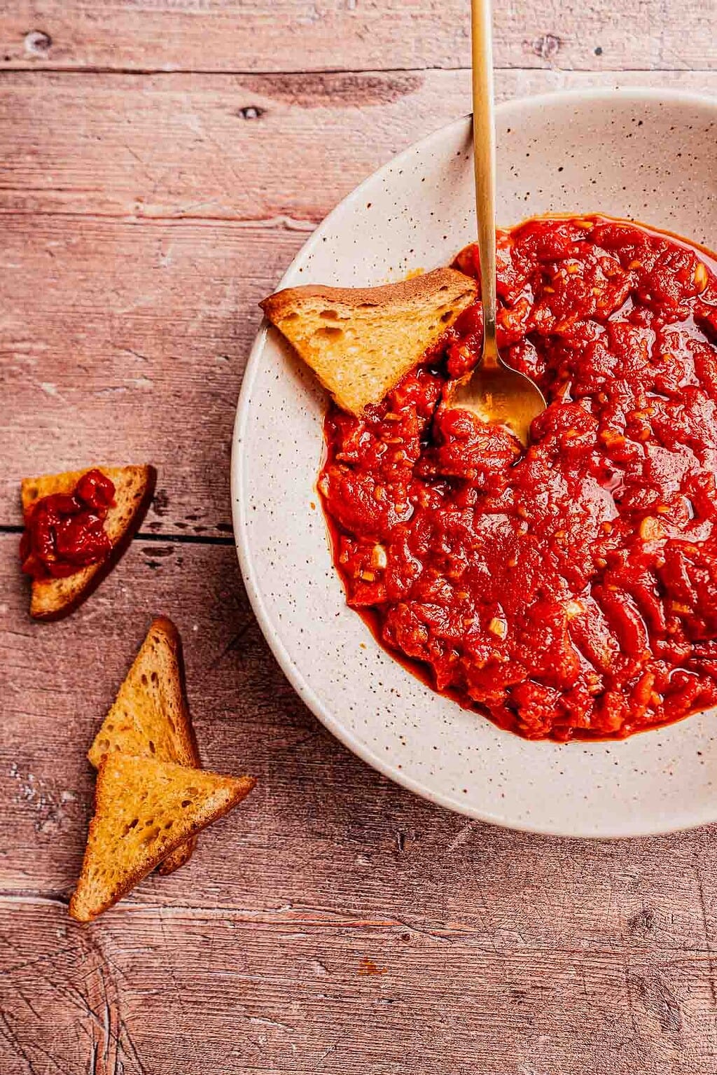 Matbucha (Moroccan Cooked Tomato and Pepper Spread)
