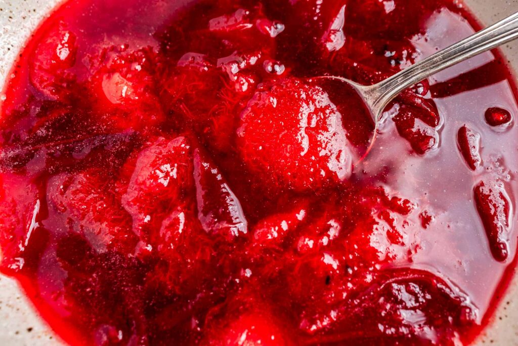 Easy Stewed Plums with Black Tea and Cardamom