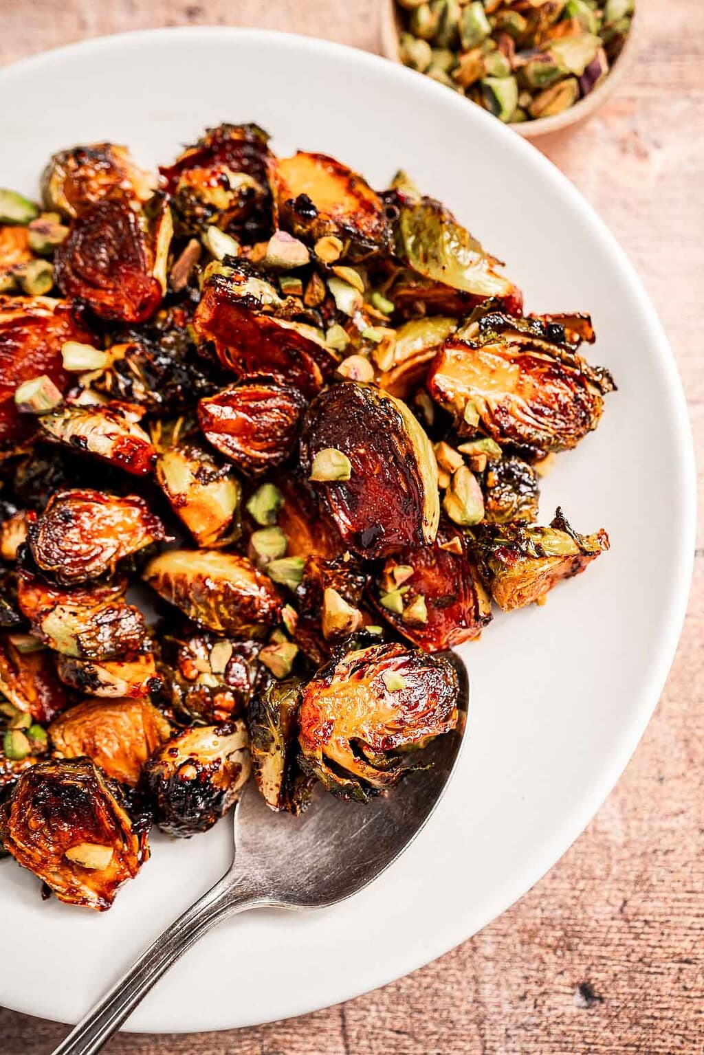 Maple Chili Roasted Brussels Sprouts