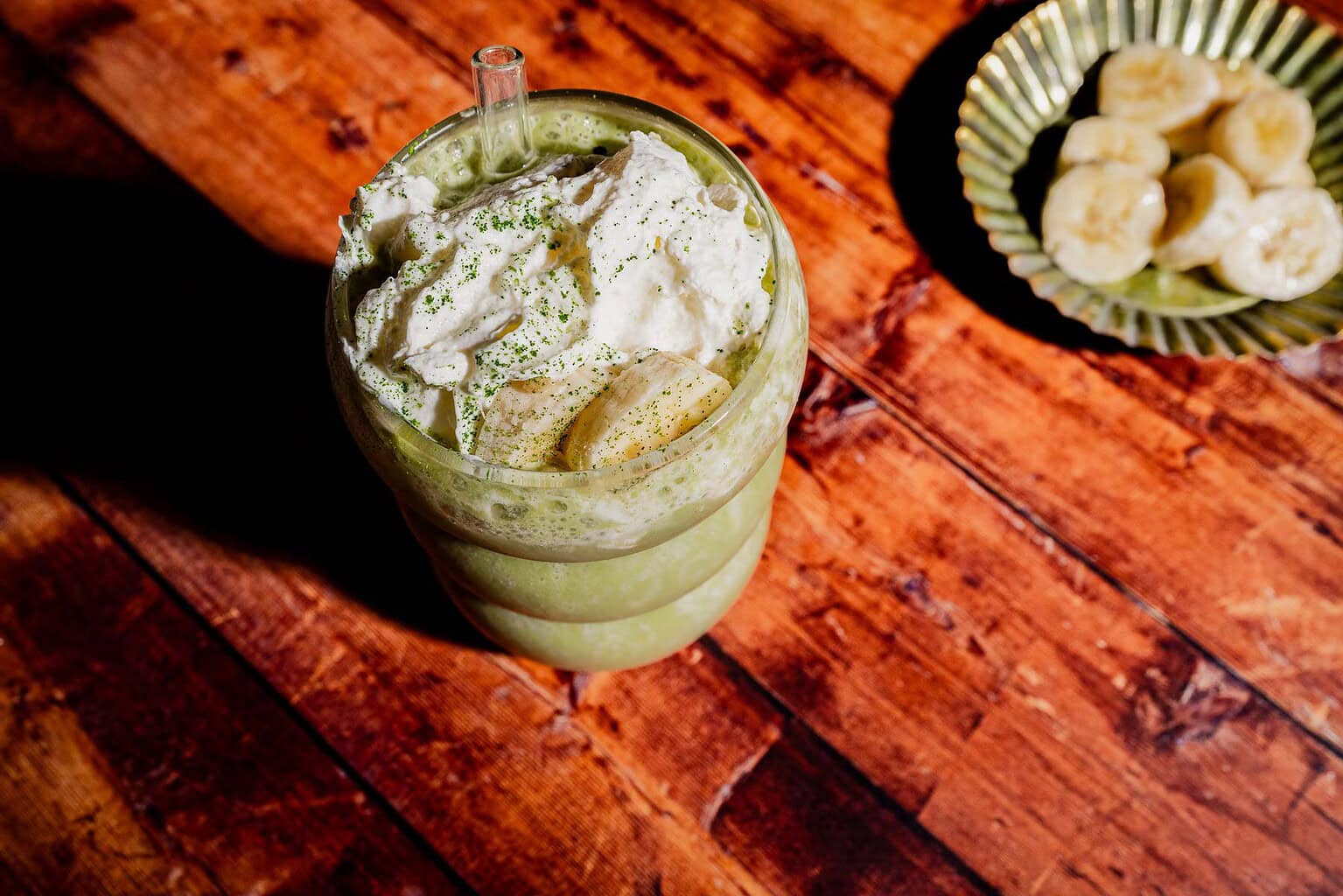 Creamy Banana Matcha Protein Shake